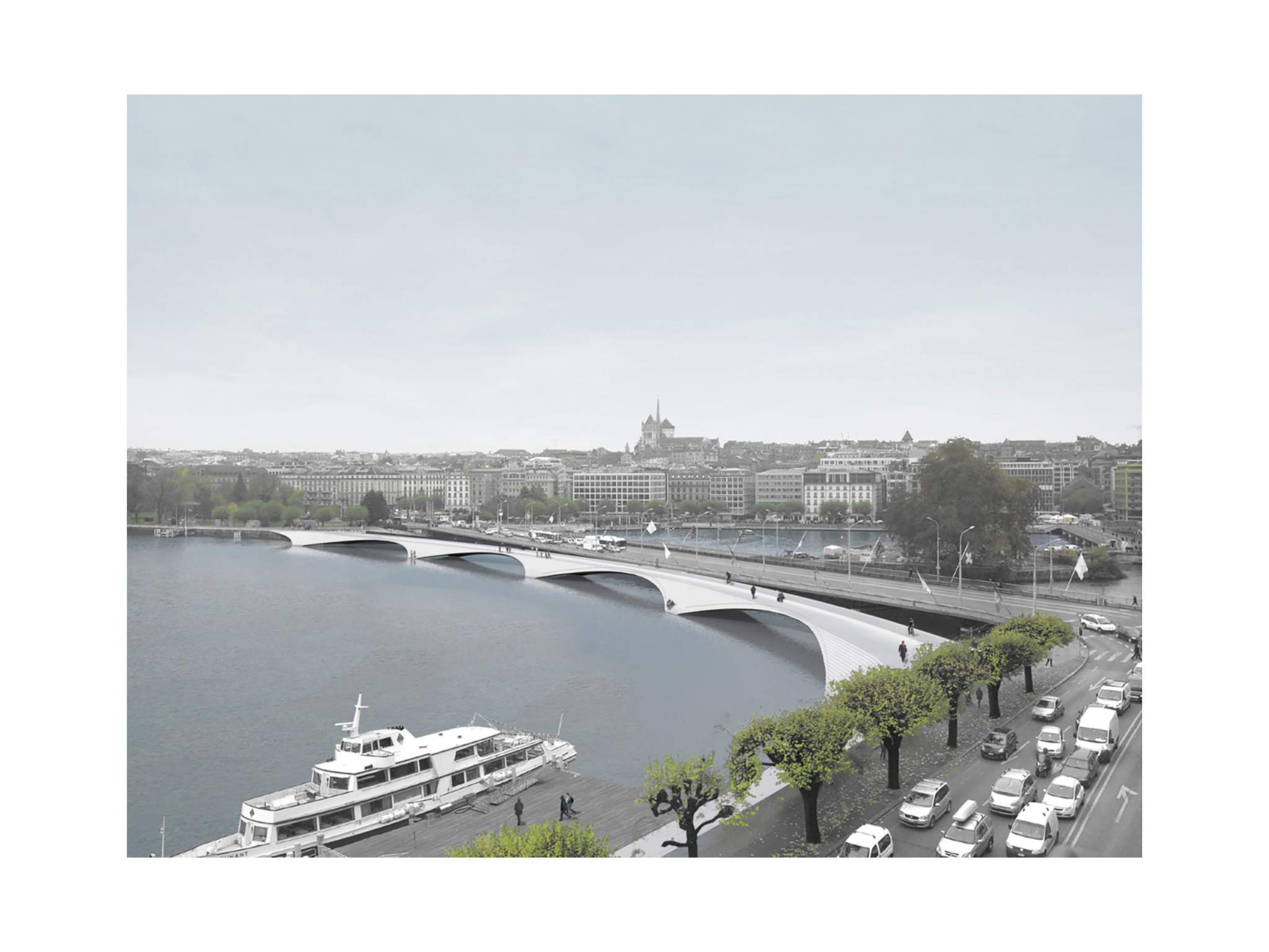 GNF | Fußgängerbrücke in Genf - J2M mayr metz architekten